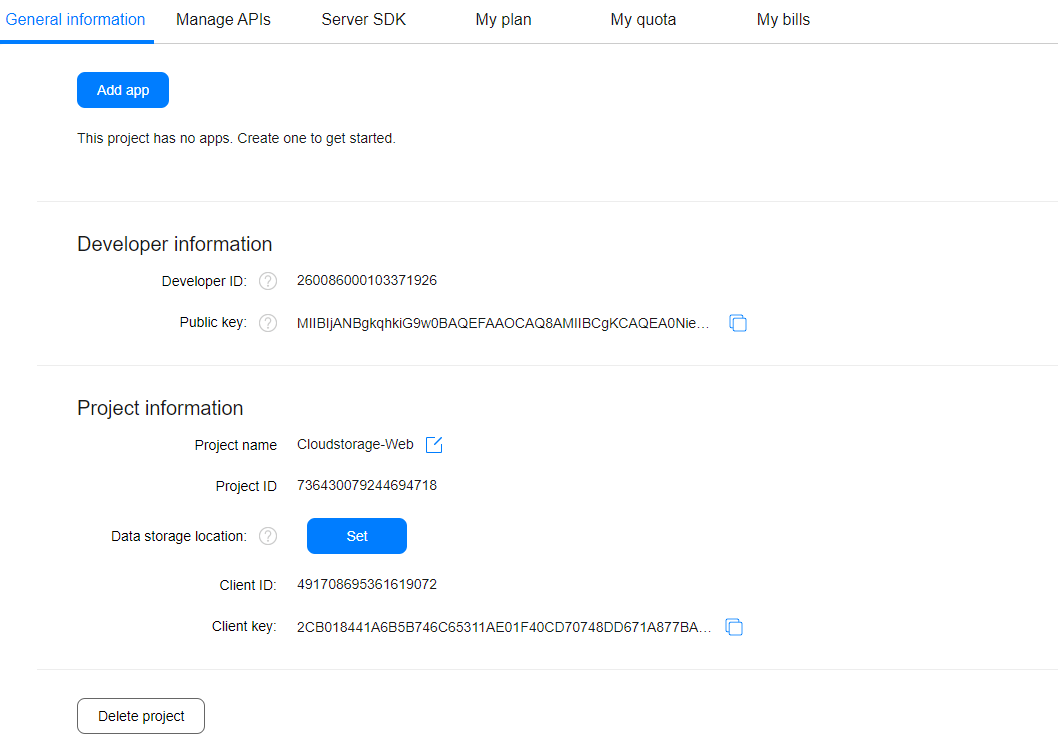 Configuring App Information in AppGallery Connect (Web)