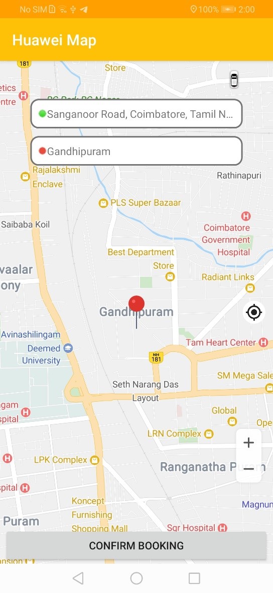 HMS Core Cab Booking App