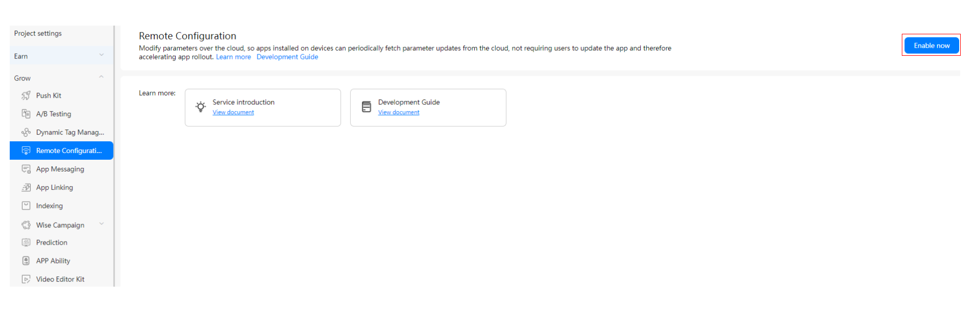 Remote Configuration for Web